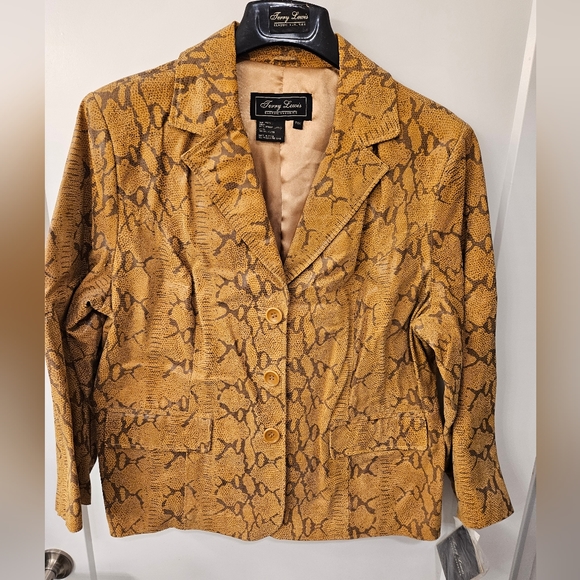 Terry Lewis | Jackets & Coats | Nwt Leather Terry Lewis Snake Print ...